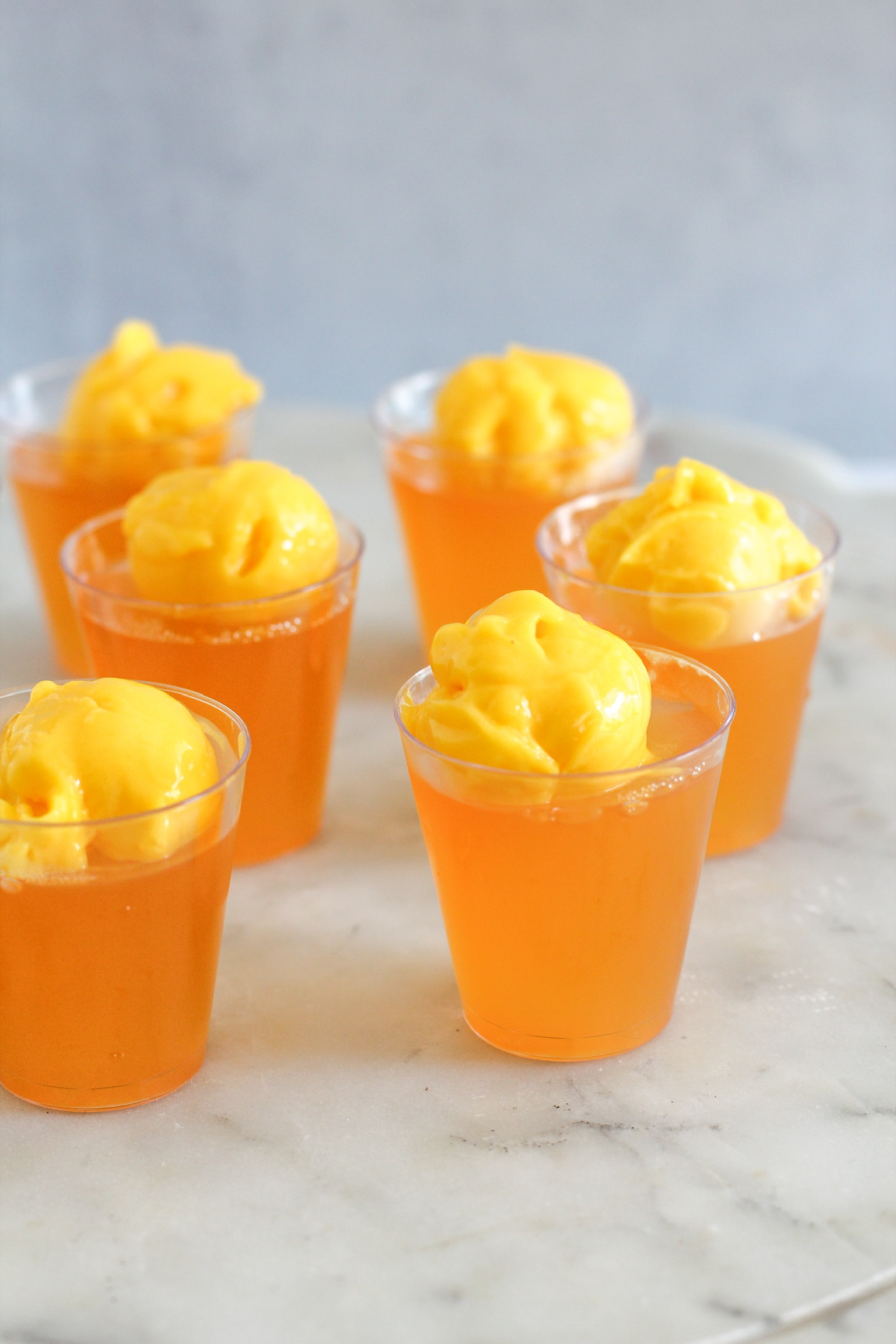 Orange Mango Sherbert Jel Shots Recipe | Ceres